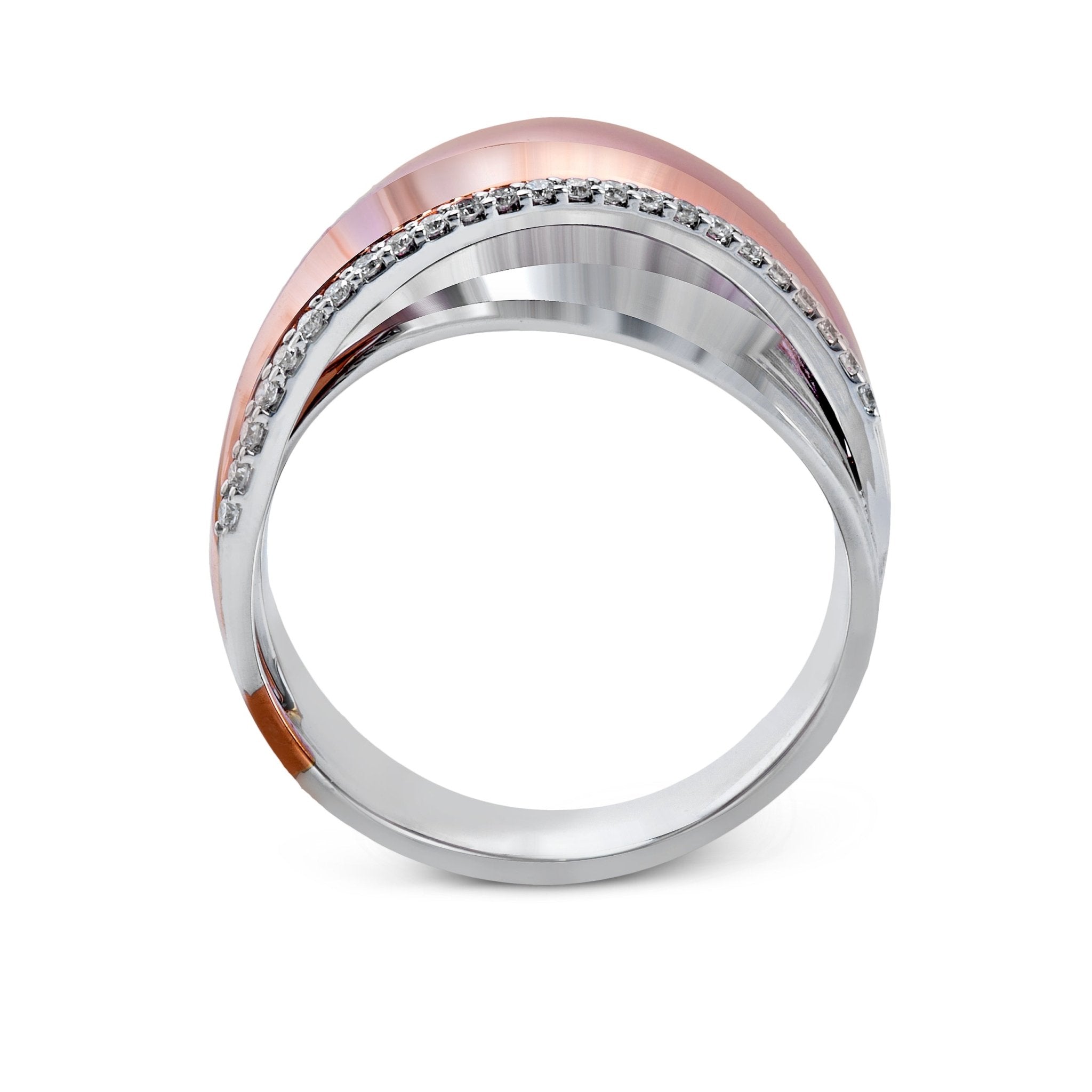 Clio Fashion Ring In 18k Gold With Diamonds – Simon G. Jewelry