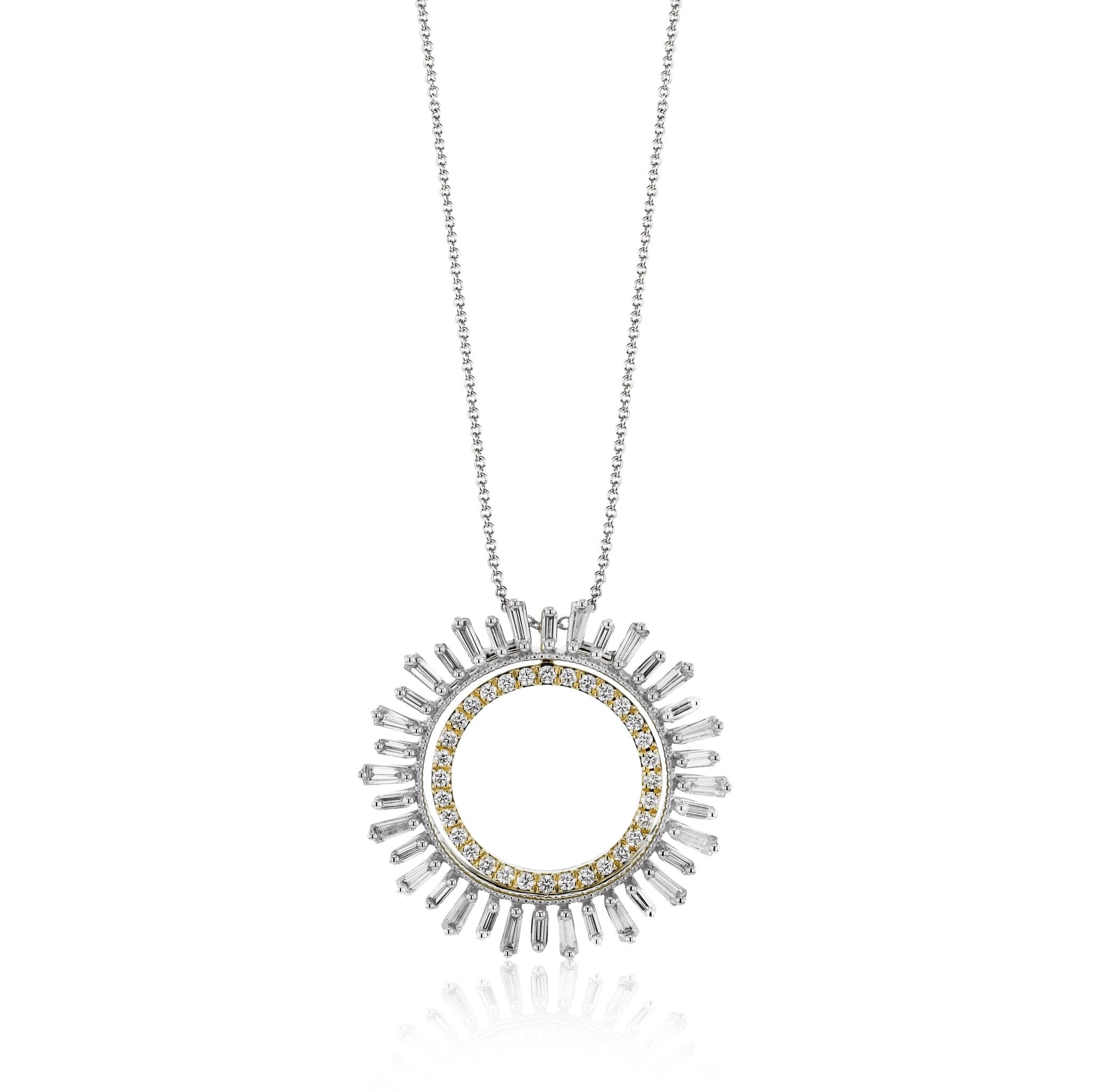 Medallion Pendant Necklace in 18k Gold with Diamonds – Simon G. Jewelry