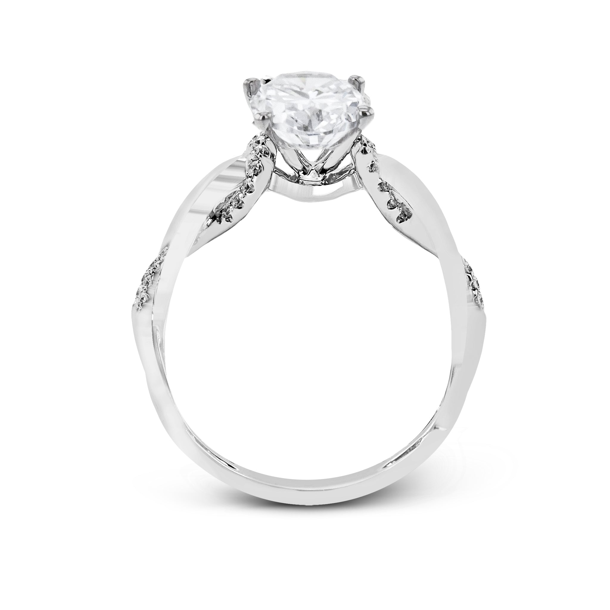 Oval-Cut Criss-Cross Engagement Ring In 18k Gold With Diamonds – Simon ...