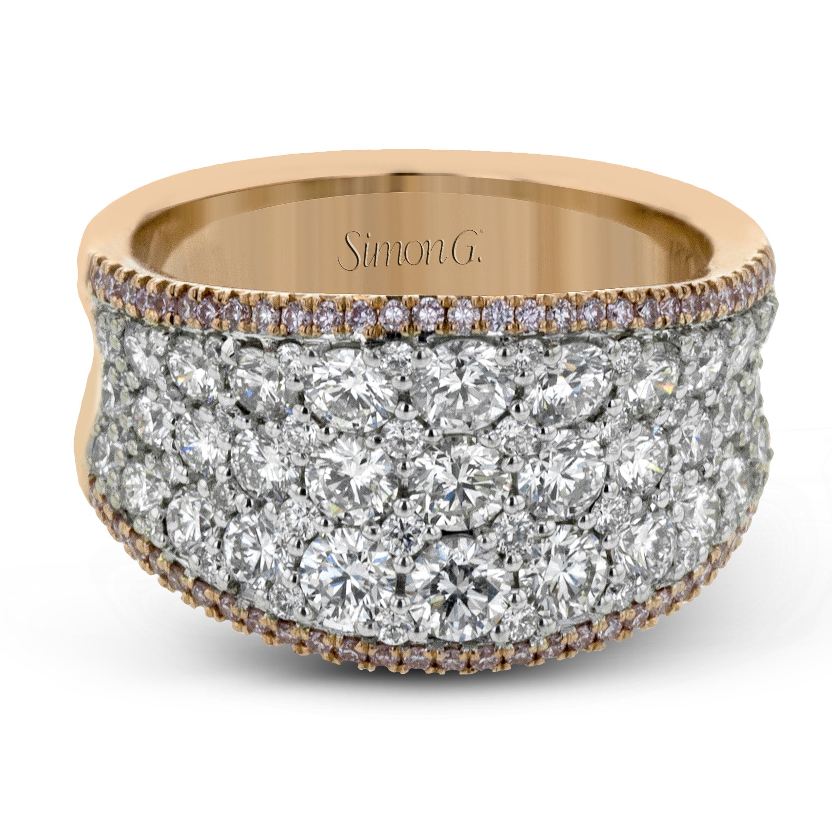 Simon-Set Fashion Ring In 18k Gold With Diamonds – Simon G. Jewelry