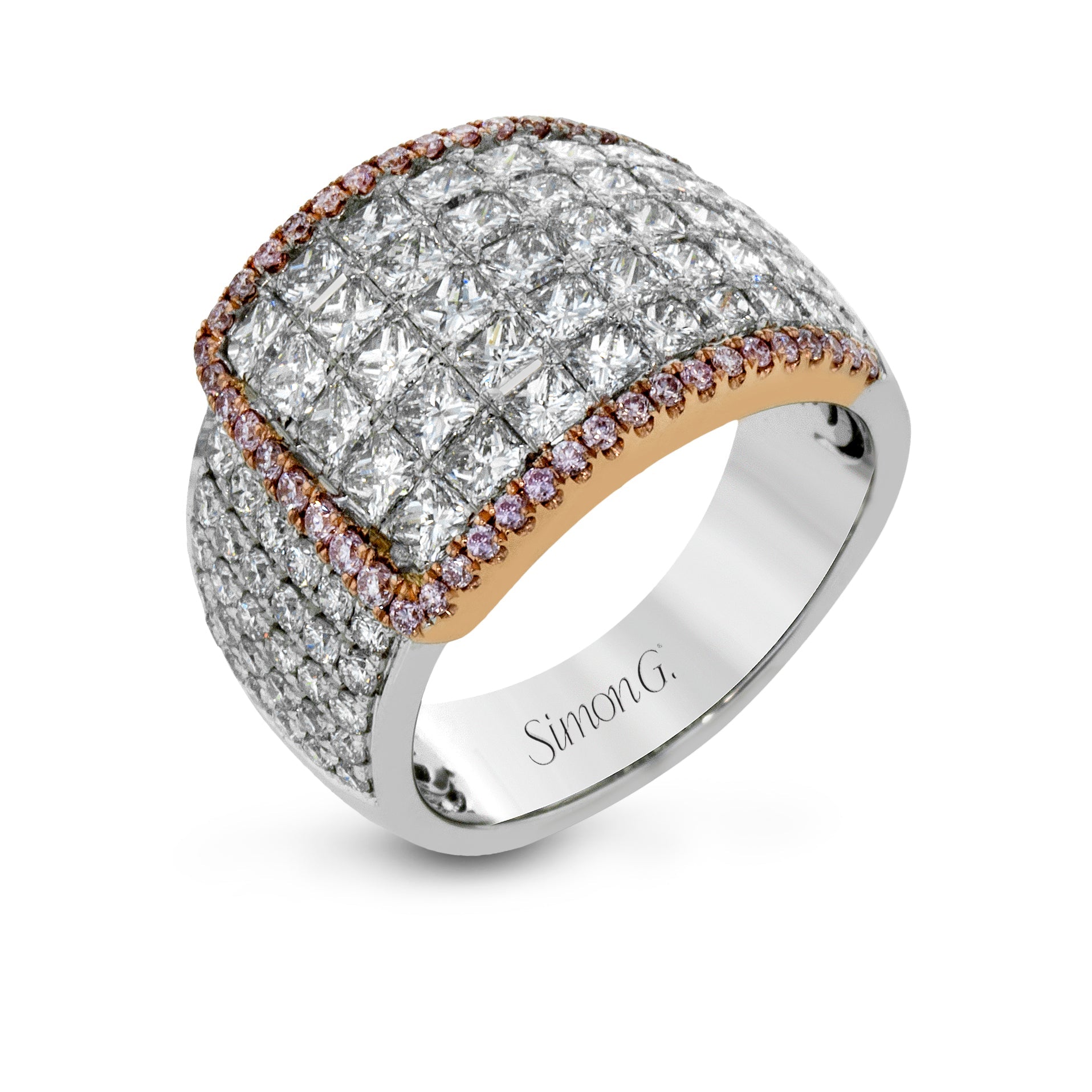 Simon-Set Fashion Ring In 18k Gold With Diamonds – Simon G. Jewelry