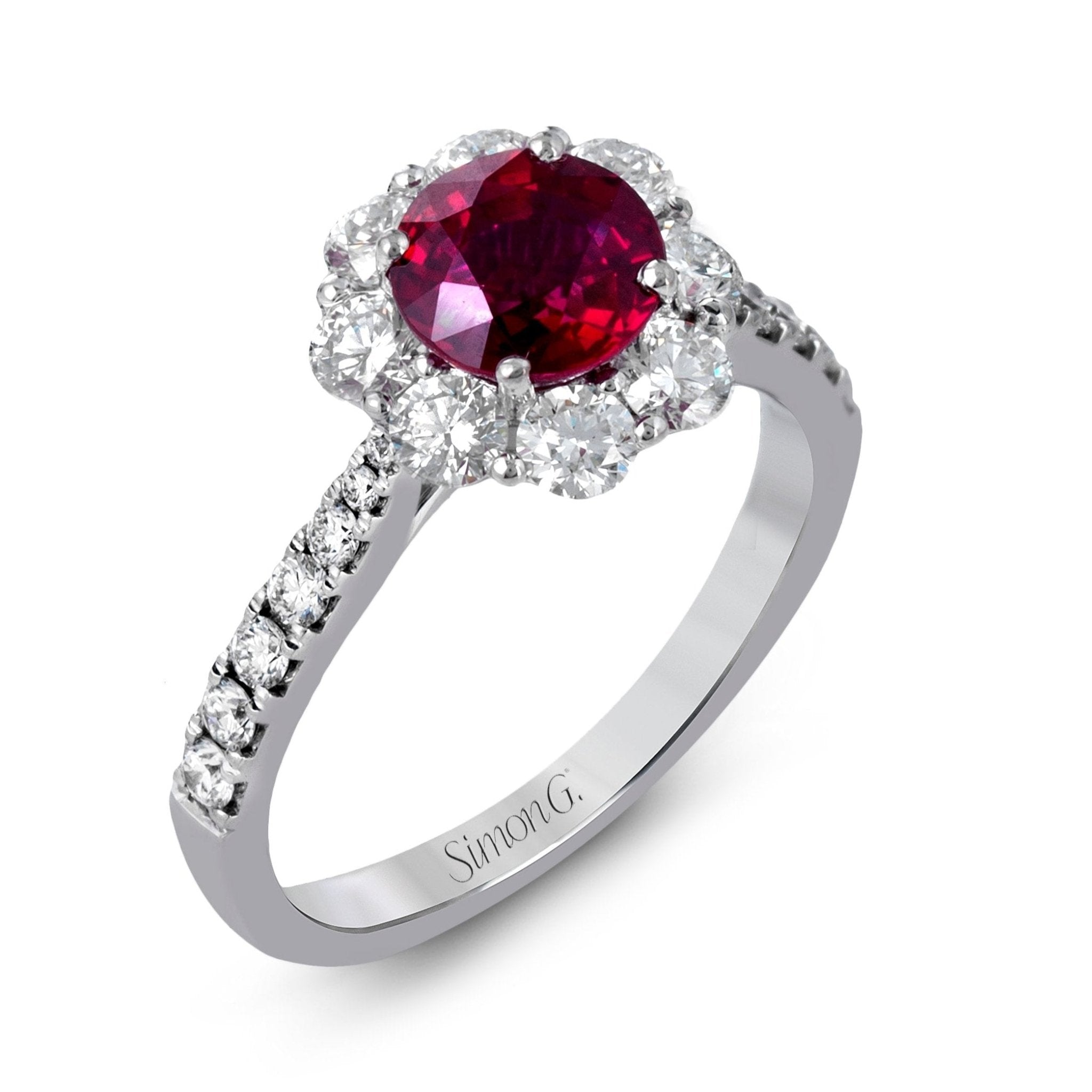 Tempera Color Gemstone Fashion Ring In 18k Gold With Diamonds – Simon G ...